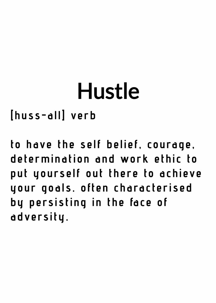 'Hustle Motivational ' Poster, picture, metal print, paint by 1x Merch ...