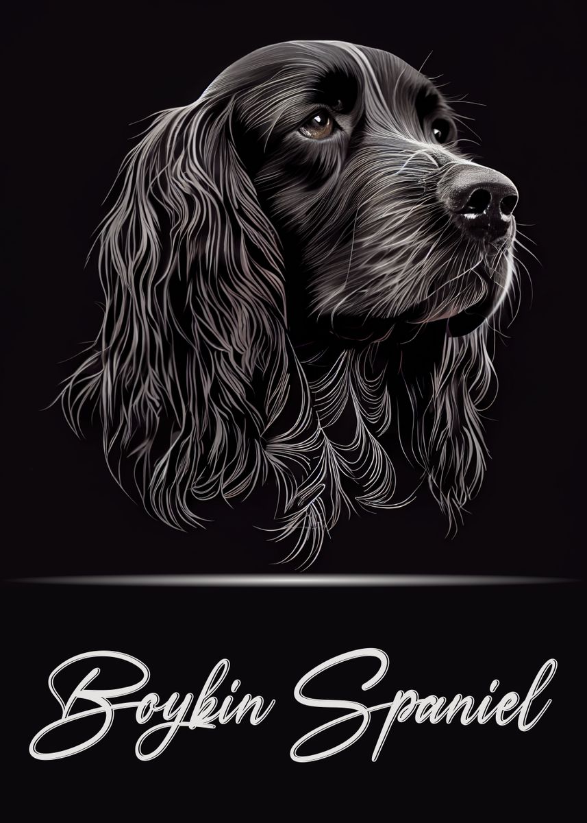 'Adorable Boykin Spaniel' Poster by Artistic Paradigms | Displate