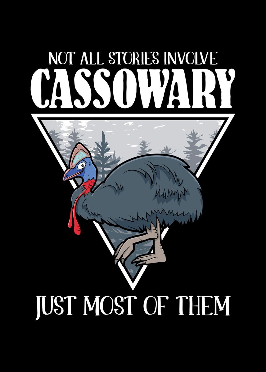 'Cassowary' Poster, picture, metal print, paint by Sebastian Wünsche ...