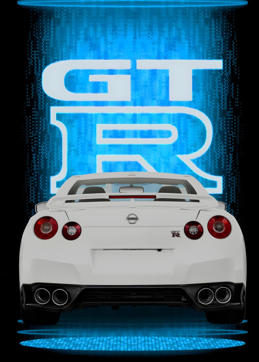 'Nissan gtr' Poster, picture, metal print, paint by Recca | Displate