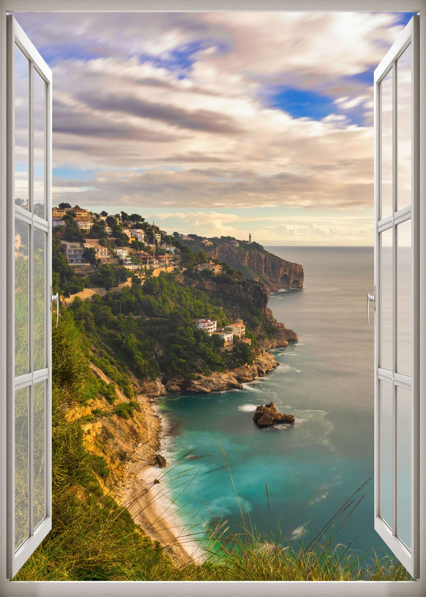 'Open window cliff sea' Poster, picture, metal print, paint by Vicen ...