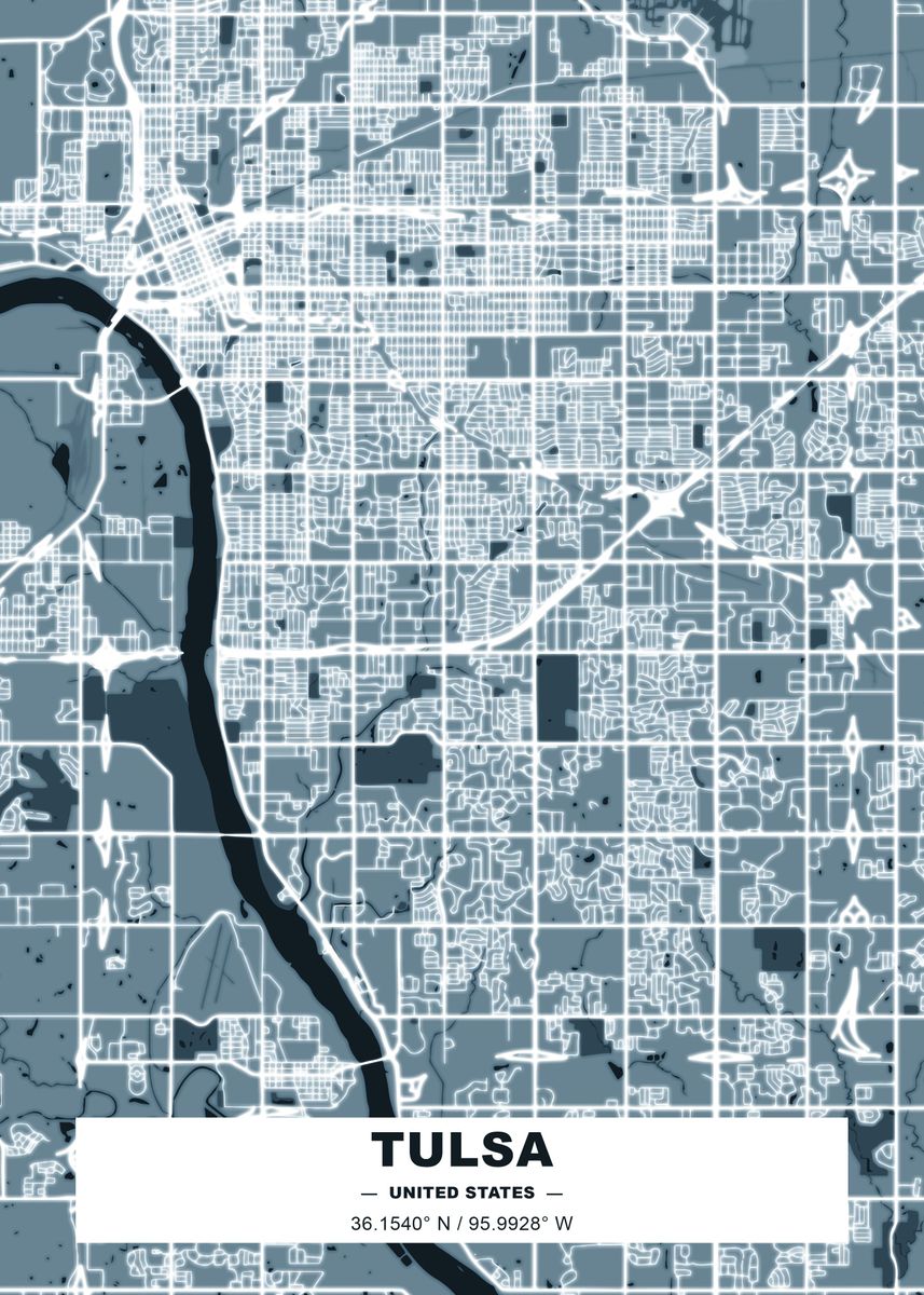 'Tulsa' Poster, picture, metal print, paint by Bo Kev | Displate