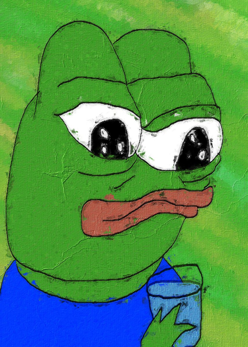 'Pepe the Frog' Poster, picture, metal print, paint by Meme Daily ...