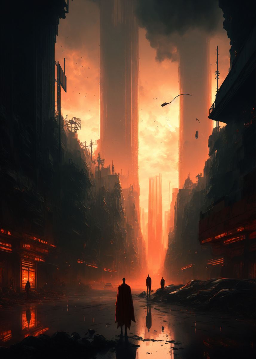 'The Last City' Poster, picture, metal print, paint by Cybronauts ...
