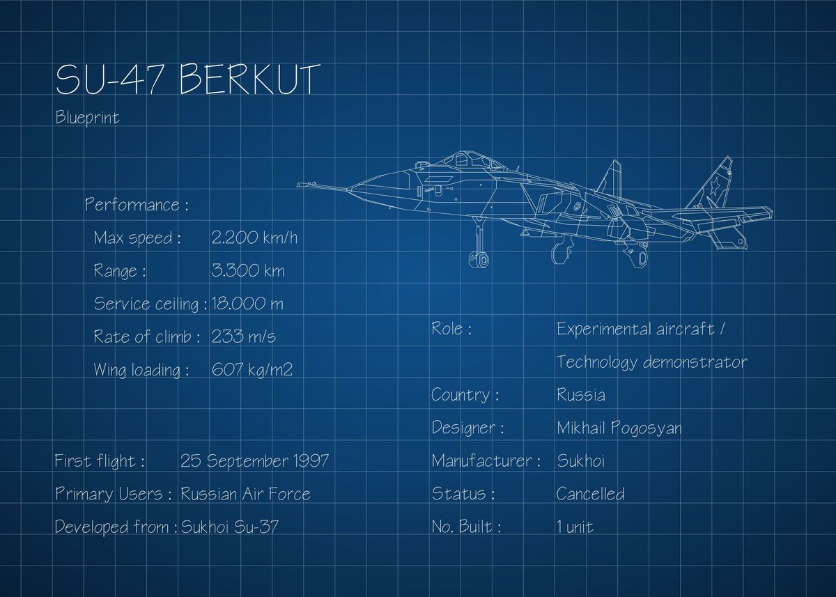 'SU 47 Berkut' Poster by Lintang Wicaksono | Displate