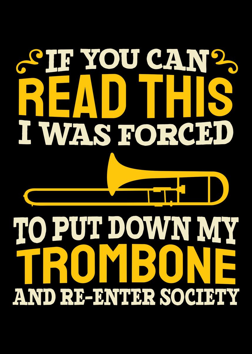 'Marching Band Trombone' Poster, picture, metal print, paint by ...