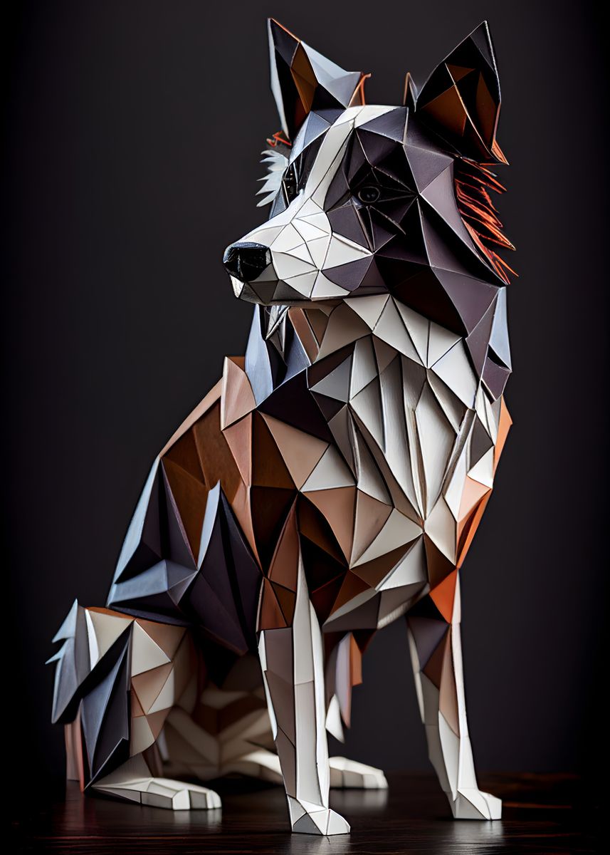 'Border Collie' Poster, picture, metal print, paint by ...