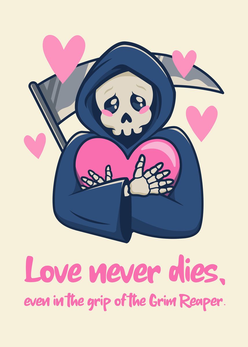 'Lovely Grim Reaper' Poster, picture, metal print, paint by NIZAM KHAN ...