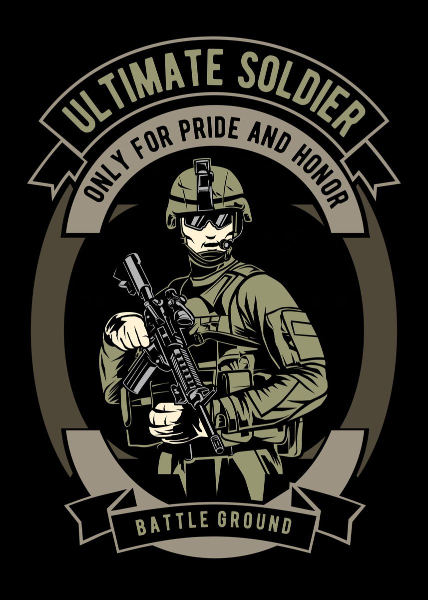 'Soldier' Poster, picture, metal print, paint by М Dam | Displate