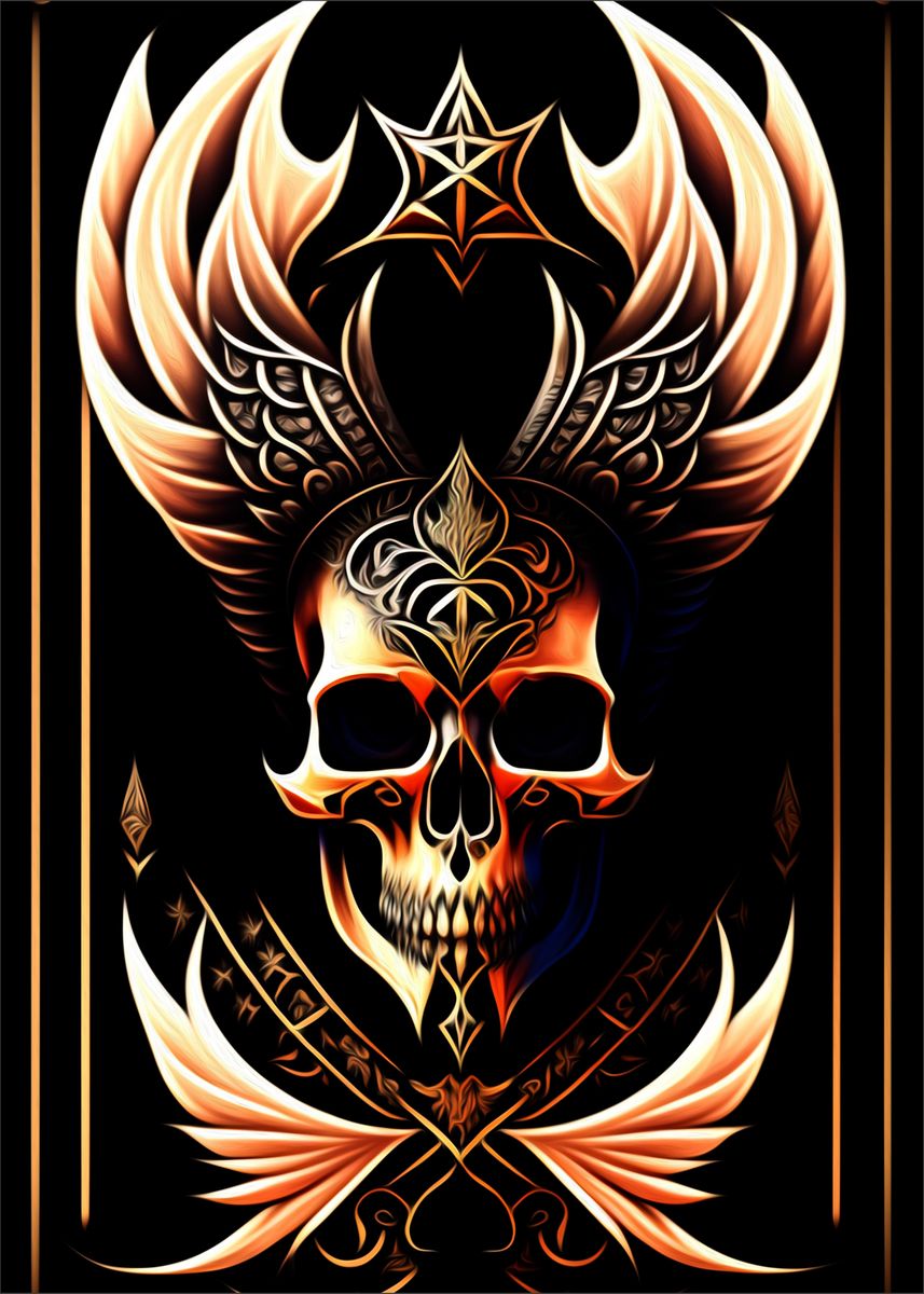 'Skull 64' Poster by Michael Landsberger | Displate