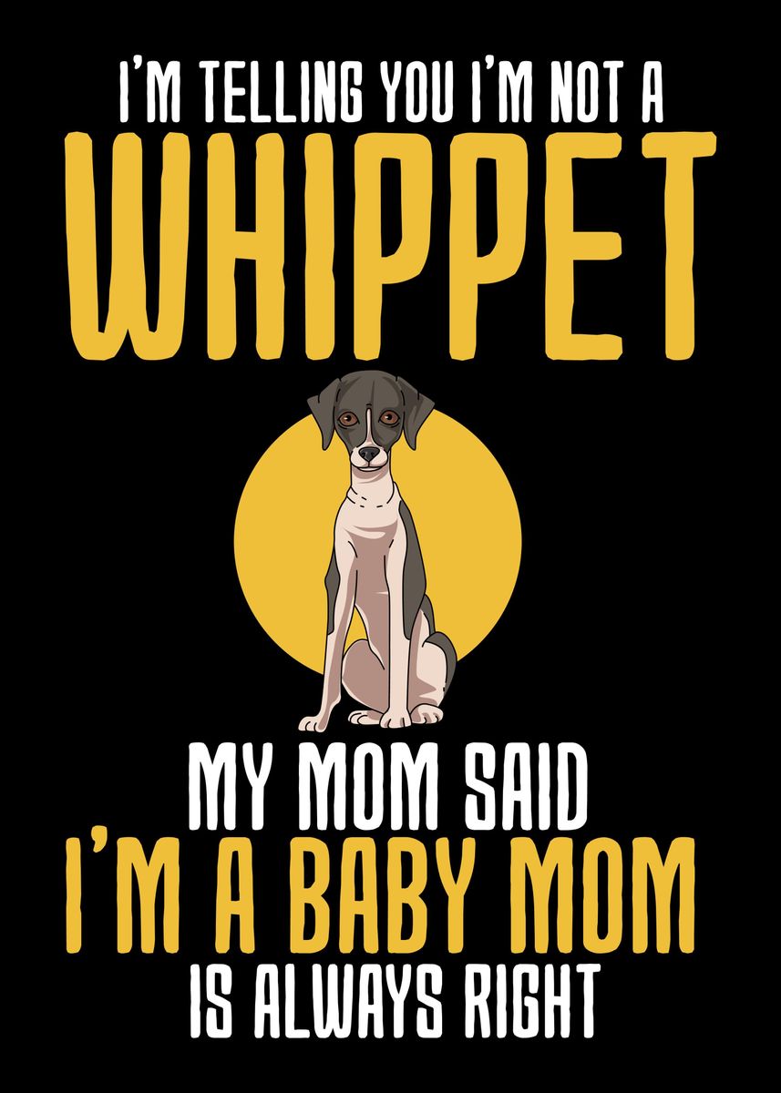 'Whippet Gift' Poster, picture, metal print, paint by Hexor | Displate
