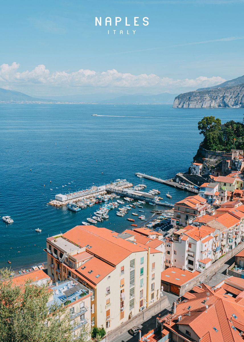 'Naples ' Poster, picture, metal print, paint by Famous City | Displate