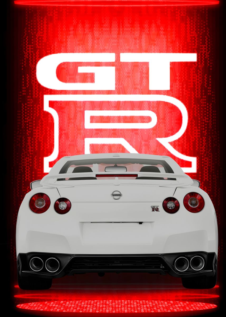 'Nissan gtr' Poster, picture, metal print, paint by Recca | Displate