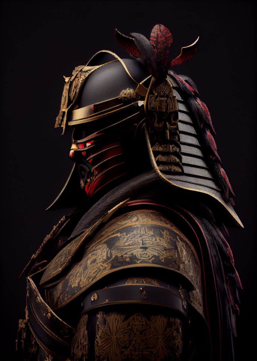 'Japanese Shogun Warrior' Poster, picture, metal print, paint by ...
