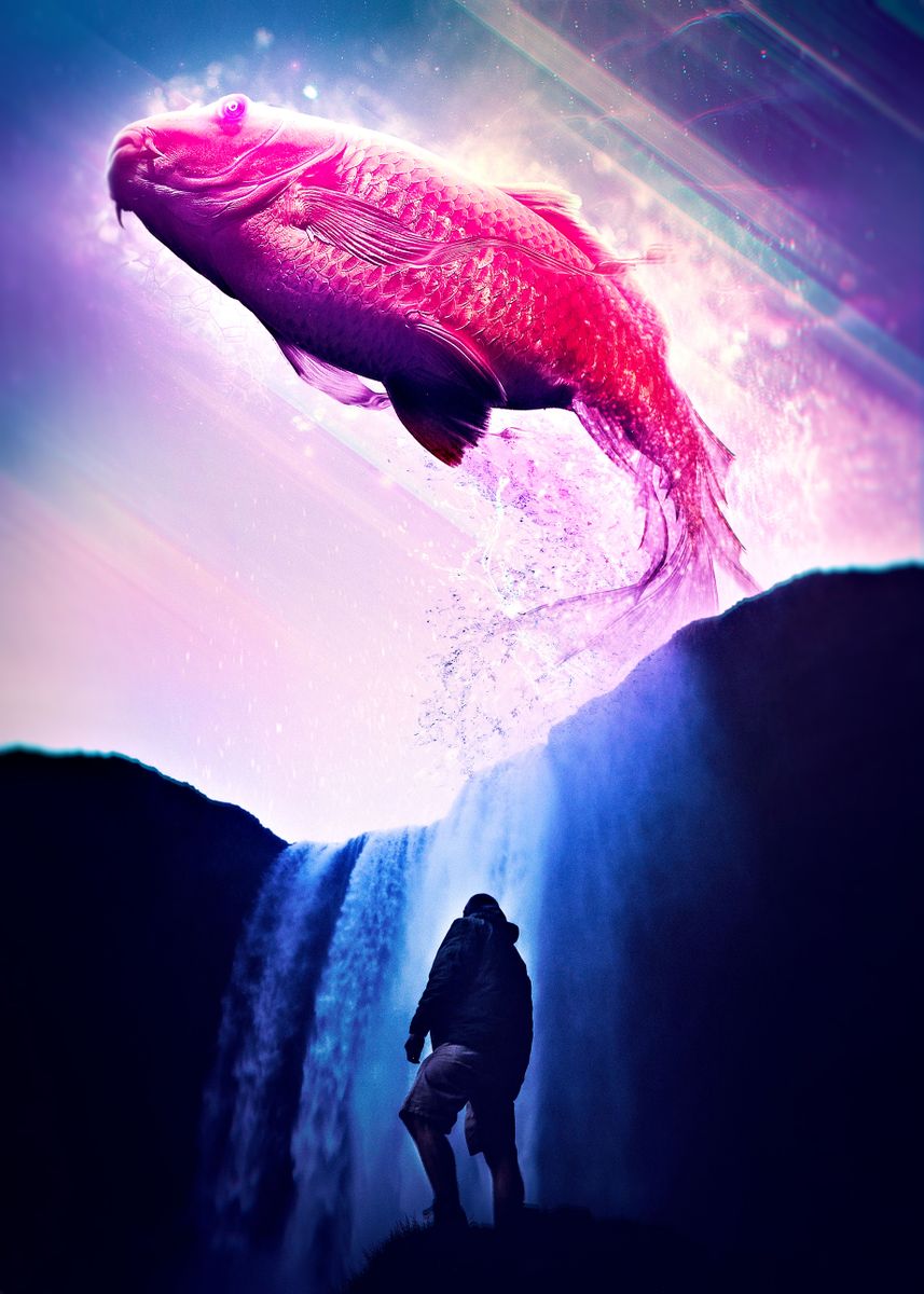 'Cyberfish' Poster, picture, metal print, paint by Patryk Andrzejewski ...