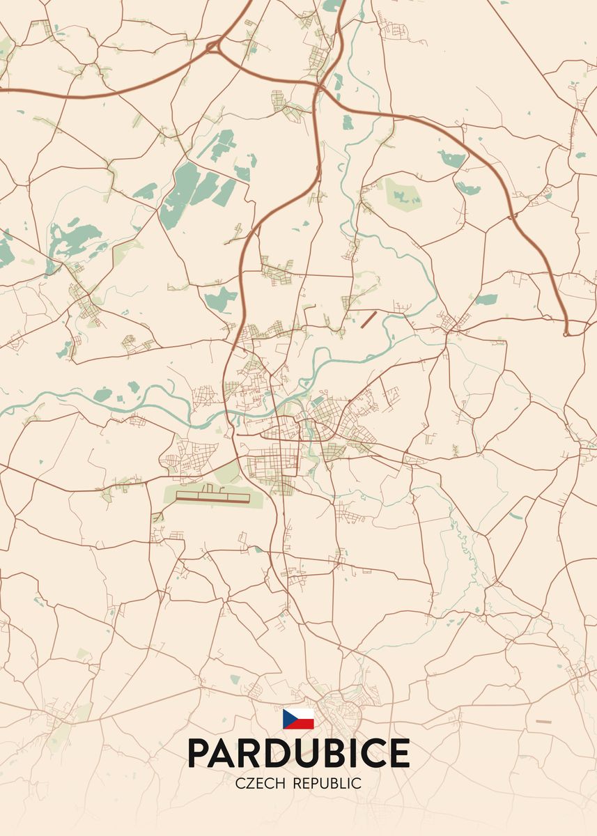 'Pardubice CZ' Poster, picture, metal print, paint by IMR Designs | Displate