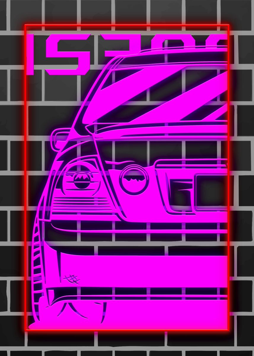 'IS300 Altezza' Poster, picture, metal print, paint by Neon Art Glowing ...