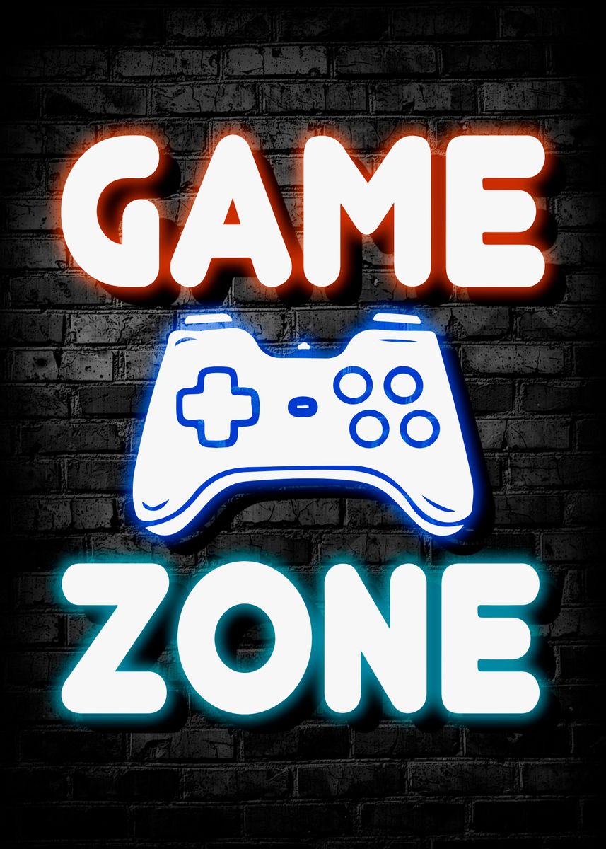'Gaming Zone ' Poster, picture, metal print, paint by Metal Posters ...