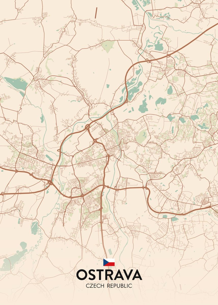 'Ostrava CZ' Poster, picture, metal print, paint by IMR Designs | Displate