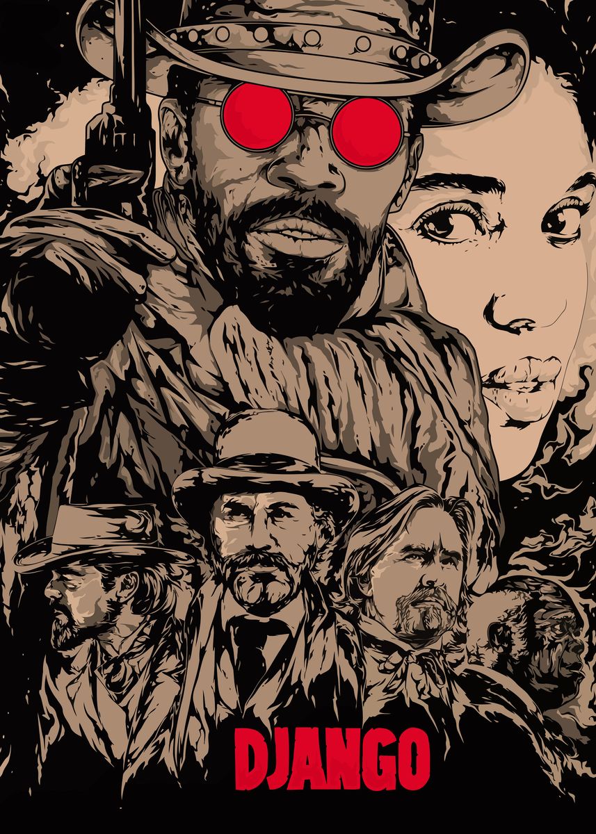 'Django Movie' Poster, picture, metal print, paint by Movie Posters ...