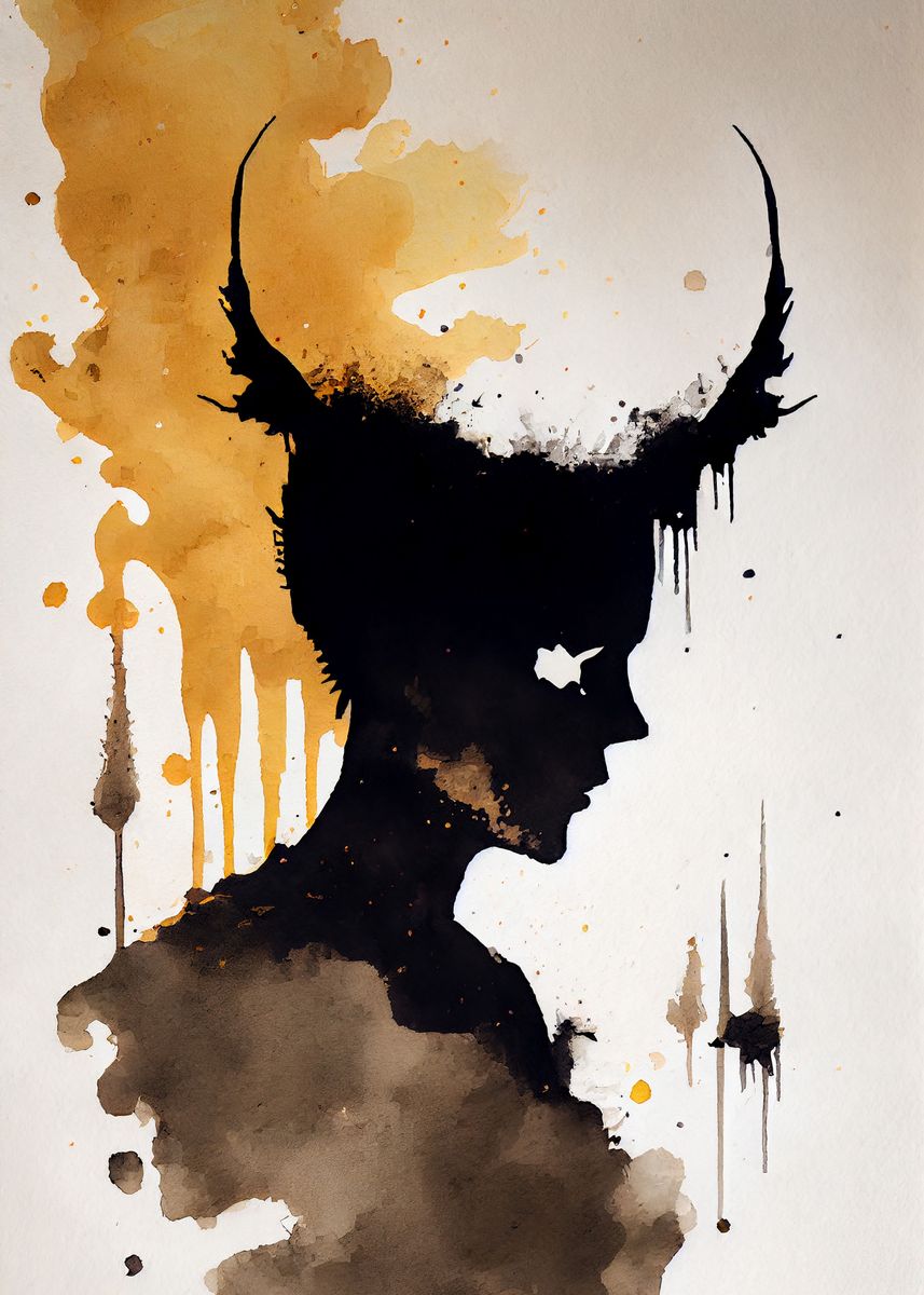 'Of Smoke and Horns' Poster, picture, metal print, paint by Polymath ...
