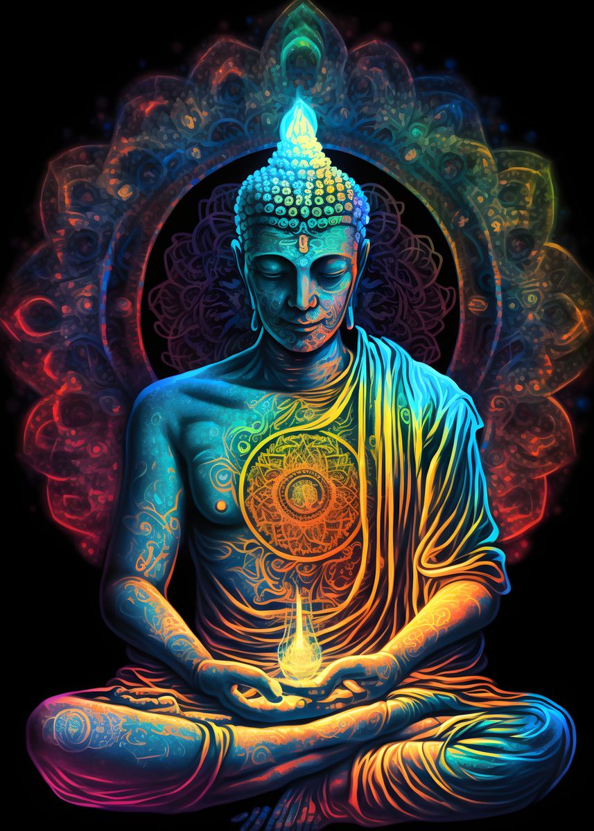 Psychedelic Buddha Art