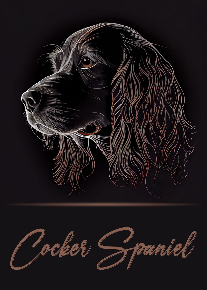 'Cocker Spaniel' Poster, picture, metal print, paint by Artistic ...