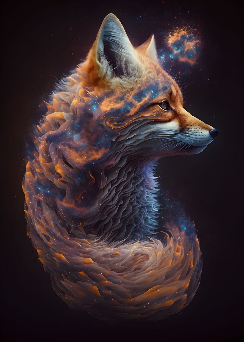 'Fantasy Fox' Poster, picture, metal print, paint by GoodLifeImages ...