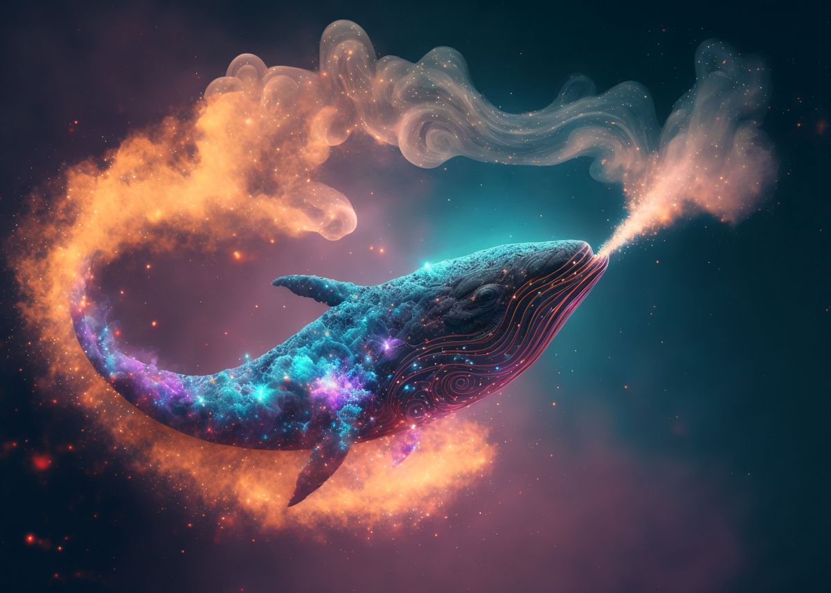 'Spirit Animal Whale' Poster by Jiri Hodecek | Displate