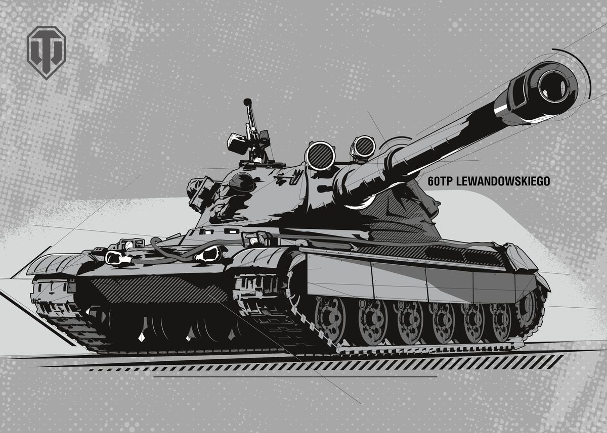 '60TP: monochromatic' Poster by World of Tanks | Displate