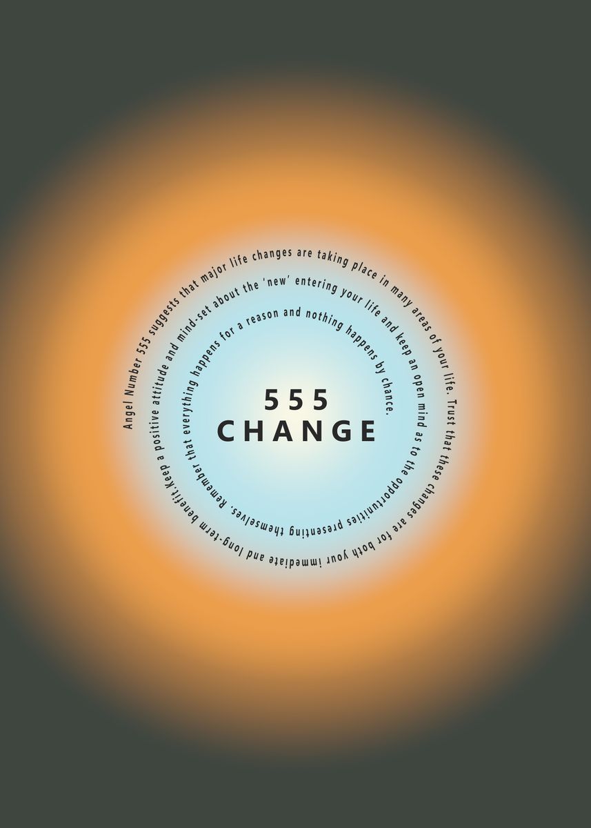 '555 Change' Poster, picture, metal print, paint by 1x Merch | Displate