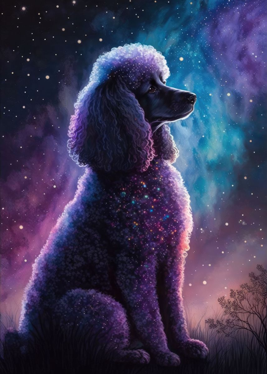 'Poodle Style 2' Poster, picture, metal print, paint by murtzart | Displate