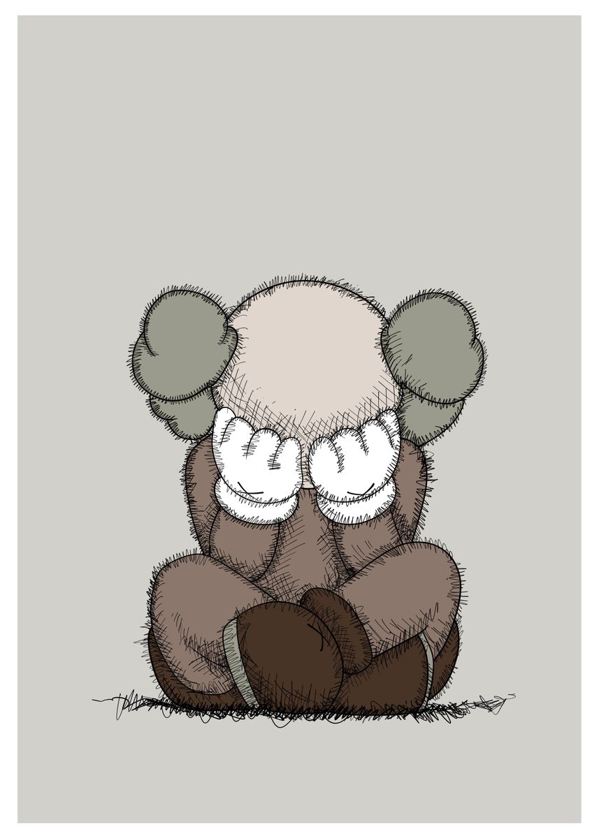 'kaws' Poster, picture, metal print, paint by Boon Edgar | Displate