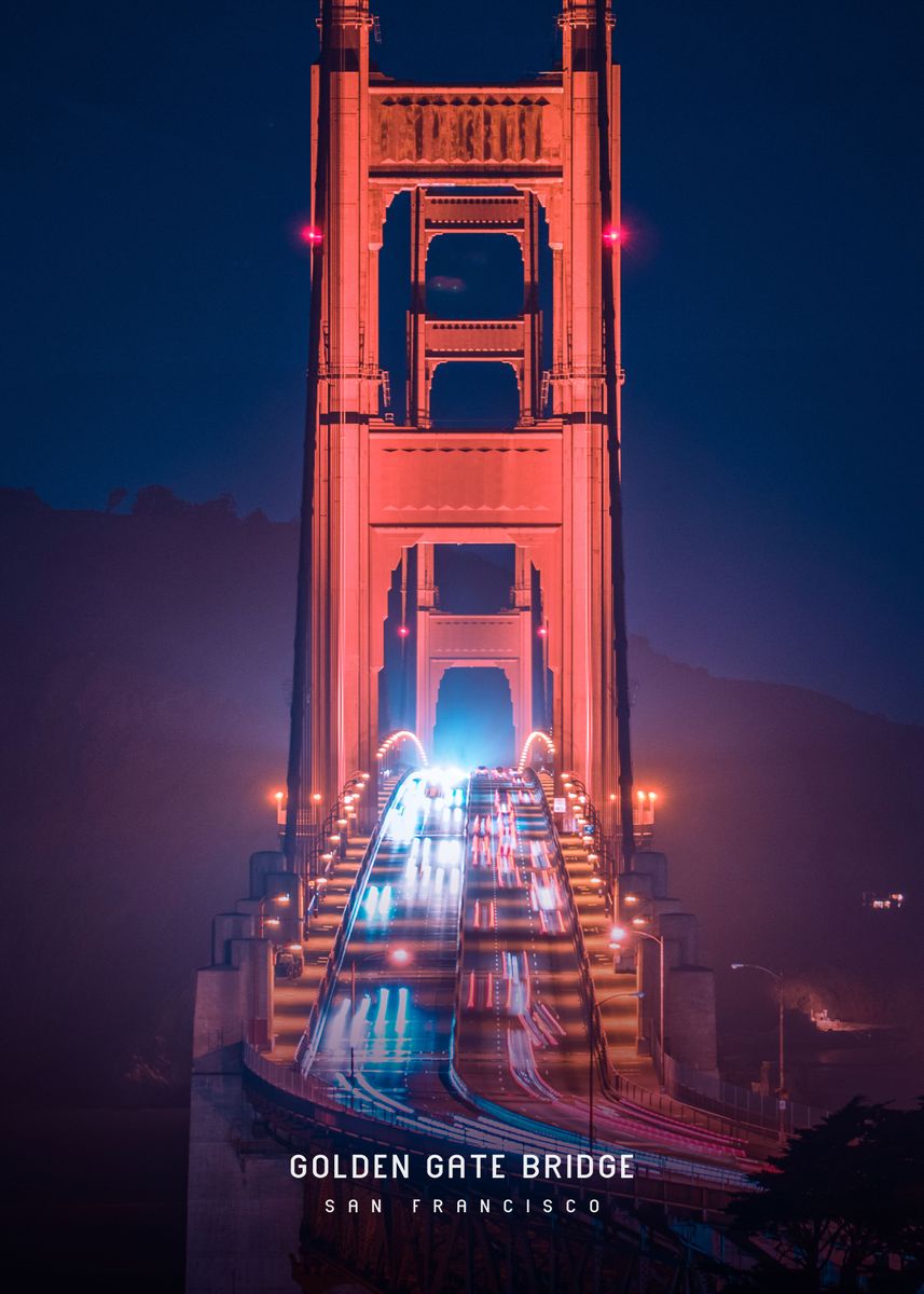 'Golden Gate Bridge ' Poster, picture, metal print, paint by Explore ...