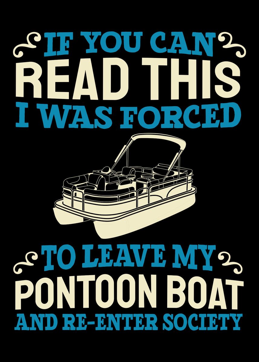 'Pontoon Boat' Poster, picture, metal print, paint by CrazySquirrel ...