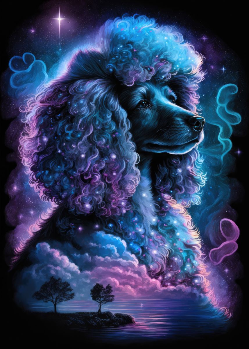 'Poodle Style 1' Poster, picture, metal print, paint by murtzart | Displate