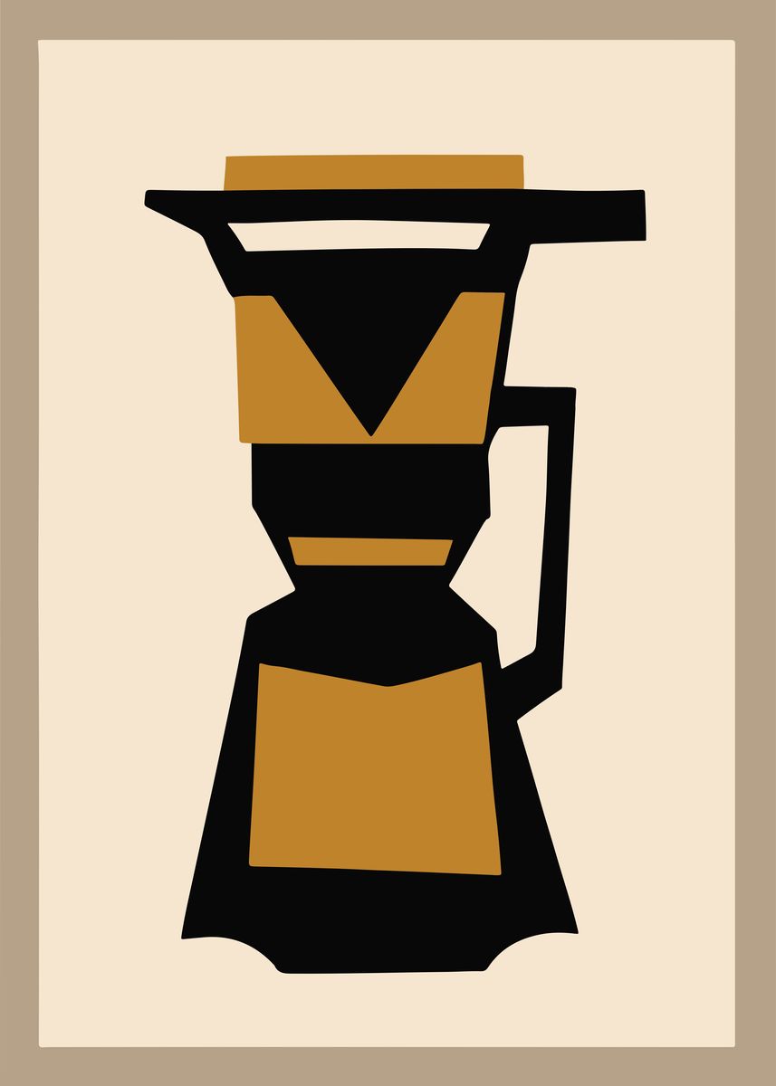 'Coffee Maker Poster' Poster, picture, metal print, paint by ...