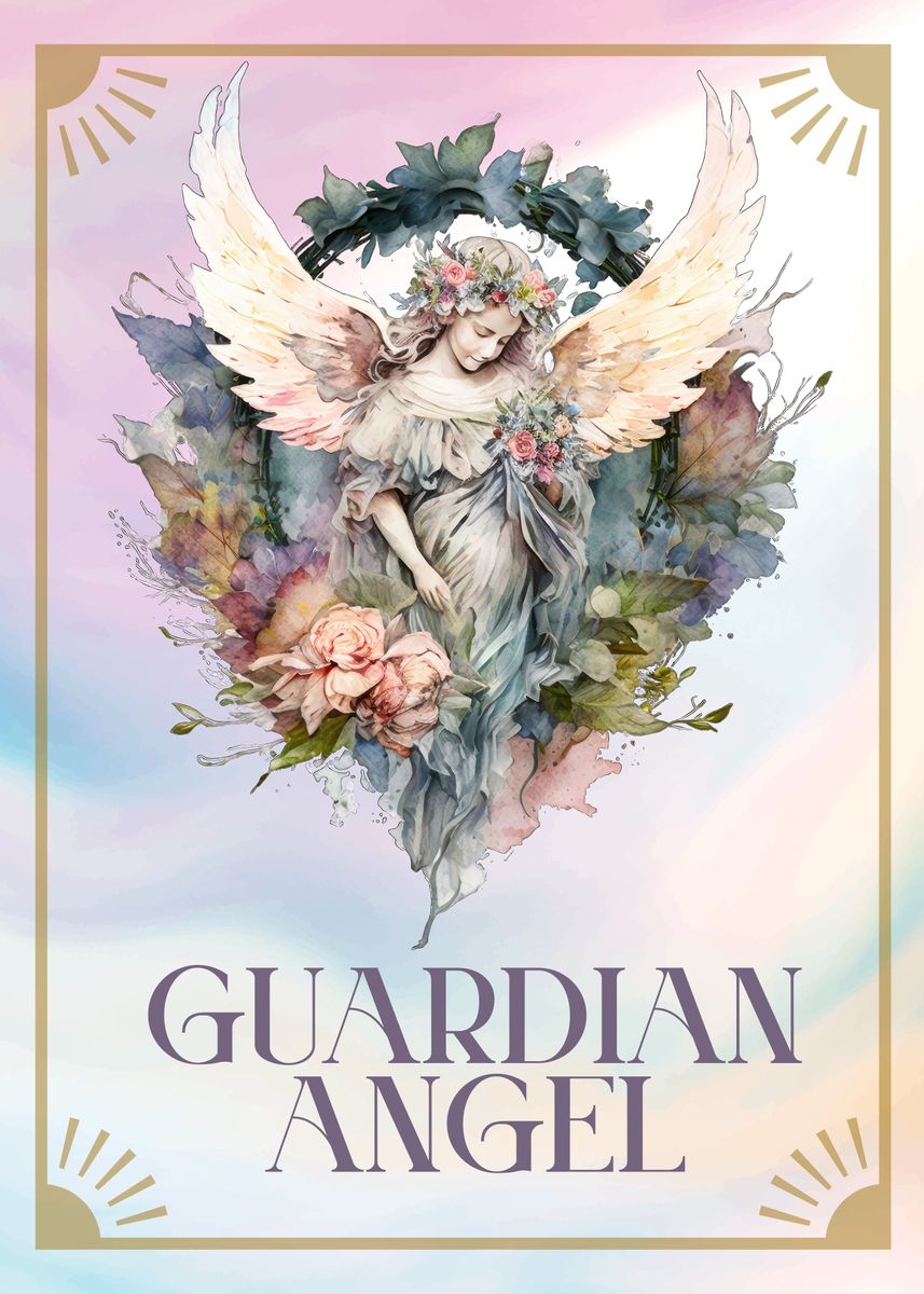 'White Guardian Angel' Poster, picture, metal print, paint by Stefan ...