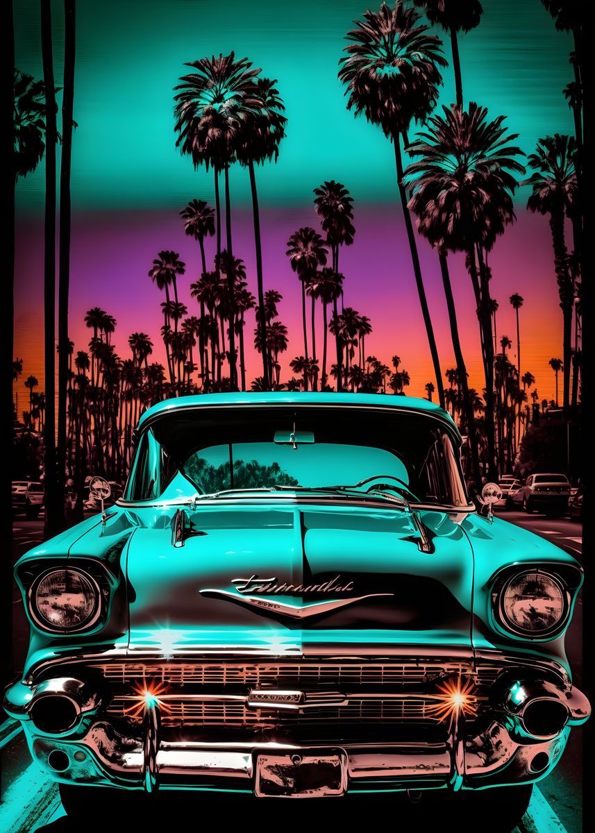 'Car Californian Light' Poster, picture, metal print, paint by Marcelo ...