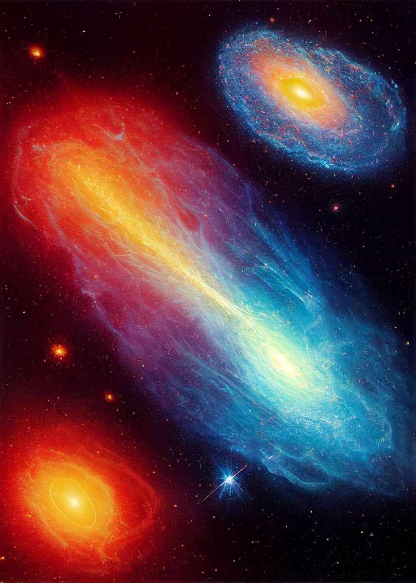 'The big bang' Poster, picture, metal print, paint by HildaWarren ...