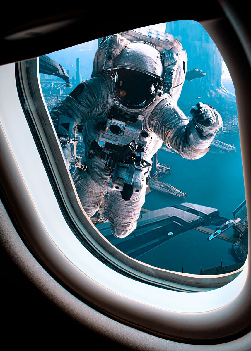 'Astronaut Galaxy Space' Poster, picture, metal print, paint by ...