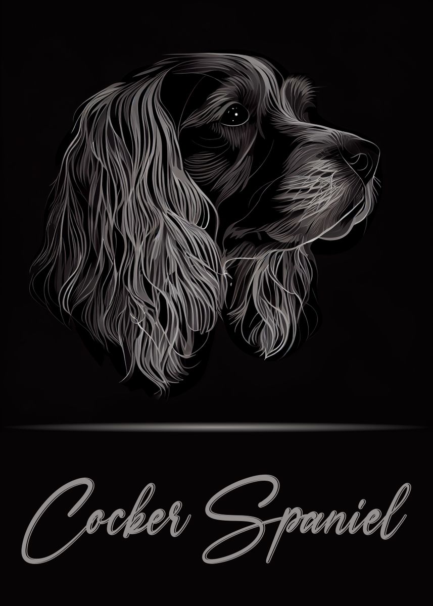 'Adorable Cocker Spaniel' Poster, picture, metal print, paint by ...