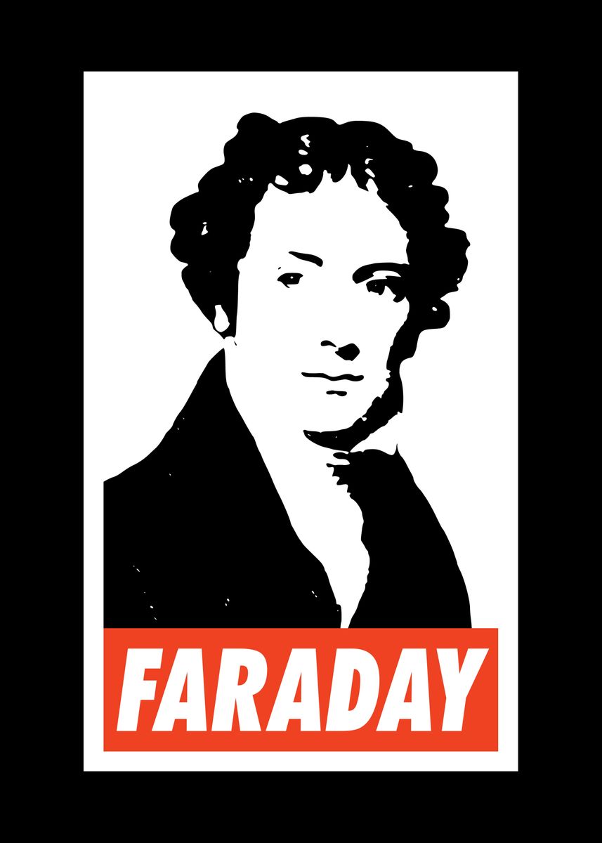 'Michael Faraday' Poster, picture, metal print, paint by Filip Hellman ...