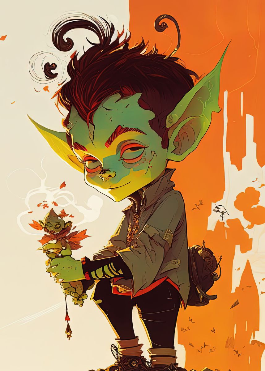 'A wise elf magical Goblin' Poster by Shirina Henry | Displate