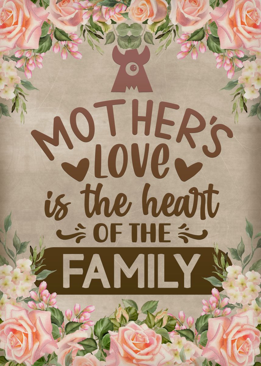 'The heart of the family' Poster, picture, metal print, paint by ...