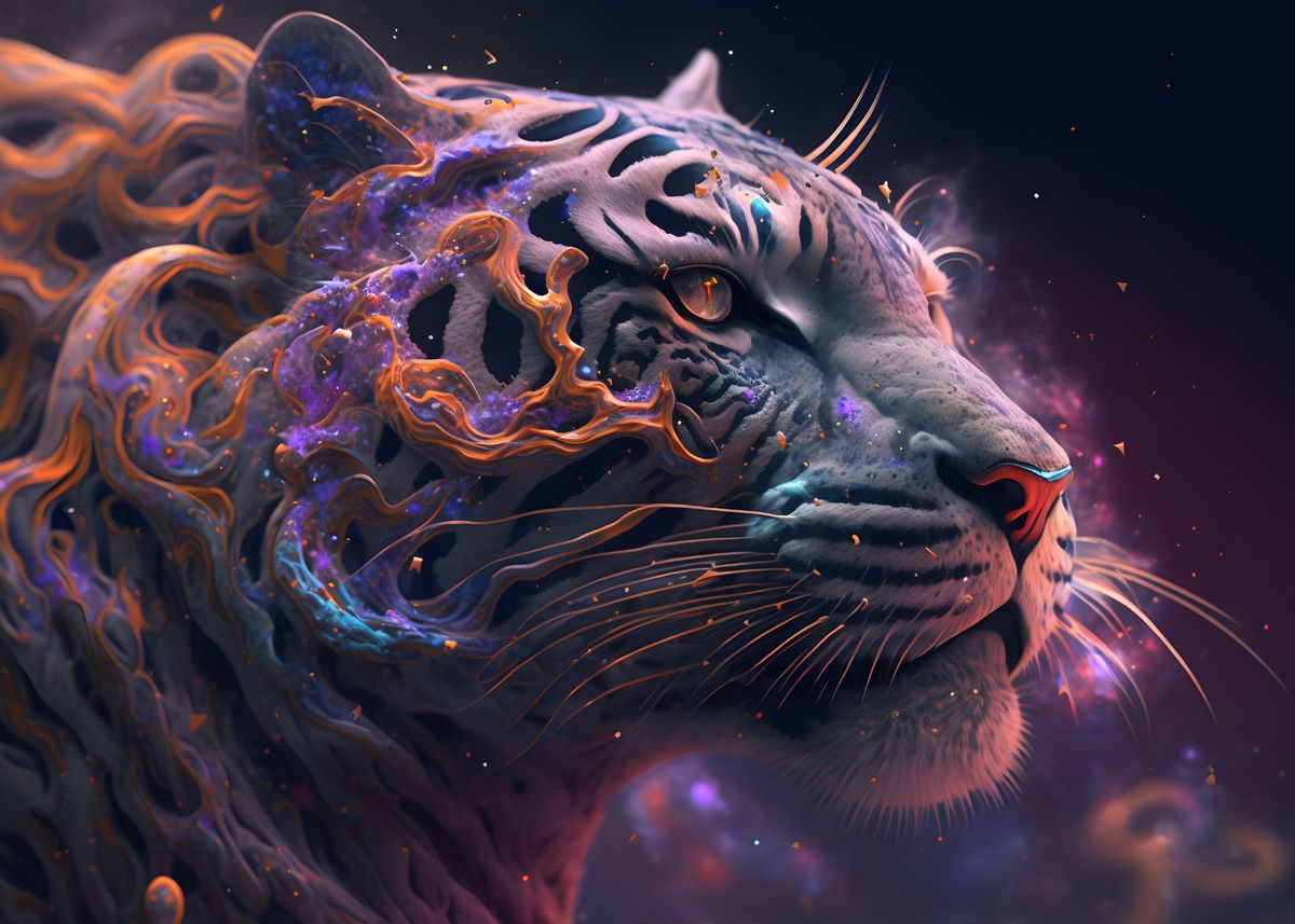 'Magic Tiger ' Poster by Alexandros | Displate