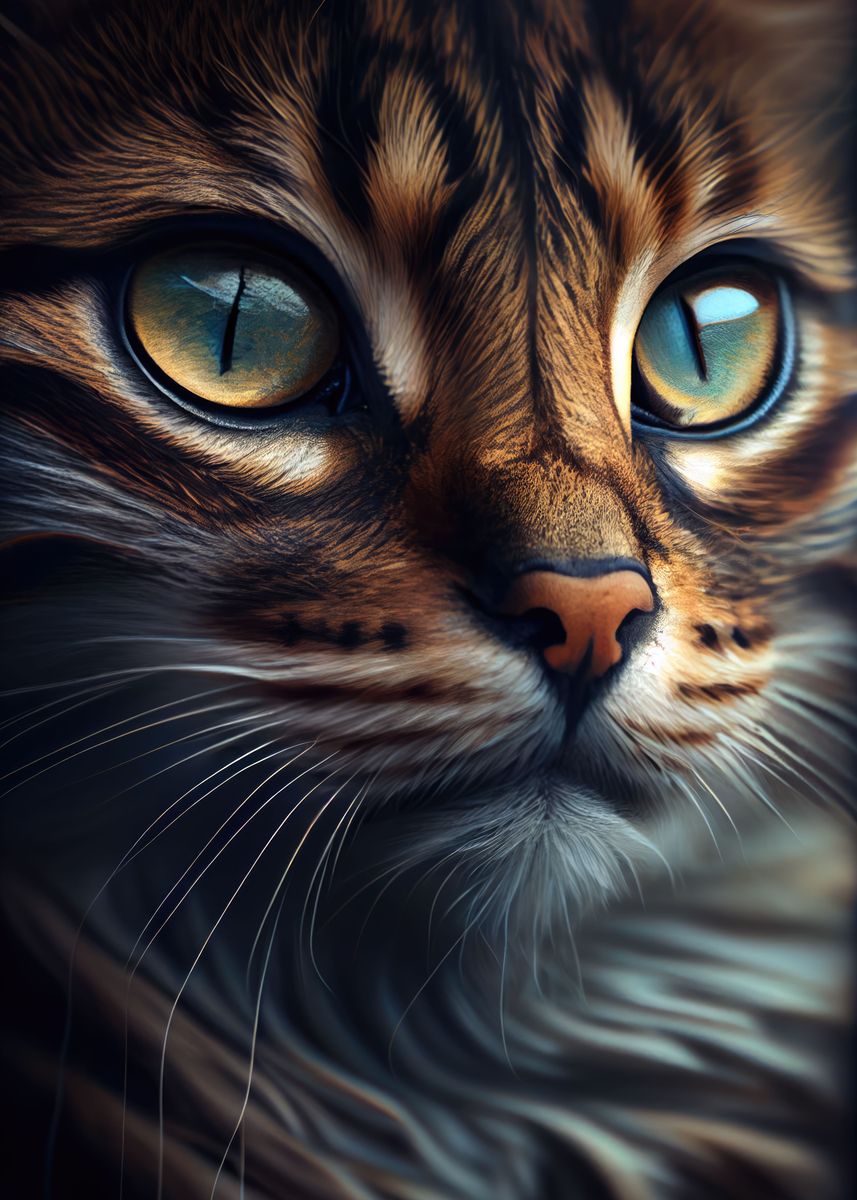 'The Fox Portrait' Poster, picture, metal print, paint by 21 MXM | Displate