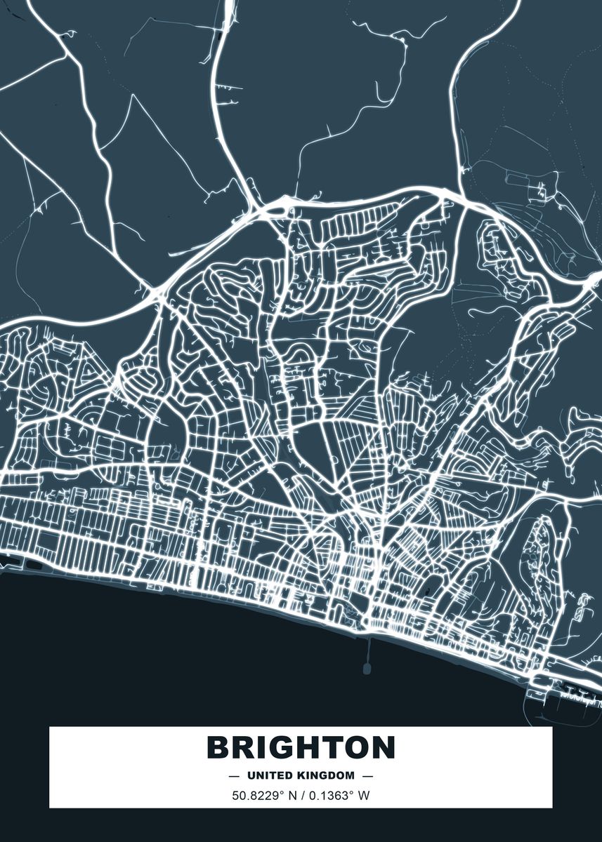 'Brighton' Poster, picture, metal print, paint by Bo Kev | Displate