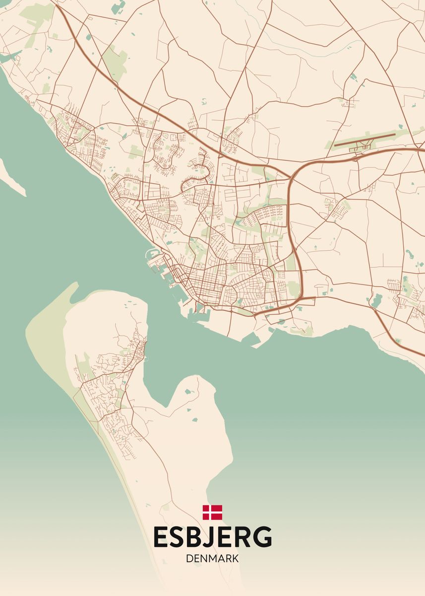 'Esbjerg DK' Poster by IMR Designs | Displate