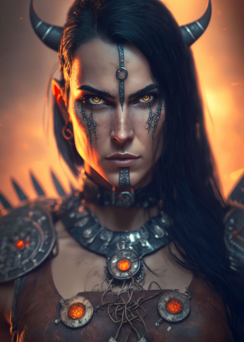 'Warrior' Poster, picture, metal print, paint by Arturo Vivo | Displate